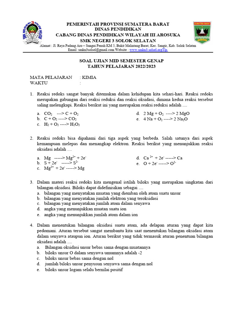 Soal Mid Semester GNP 22-23 | PDF