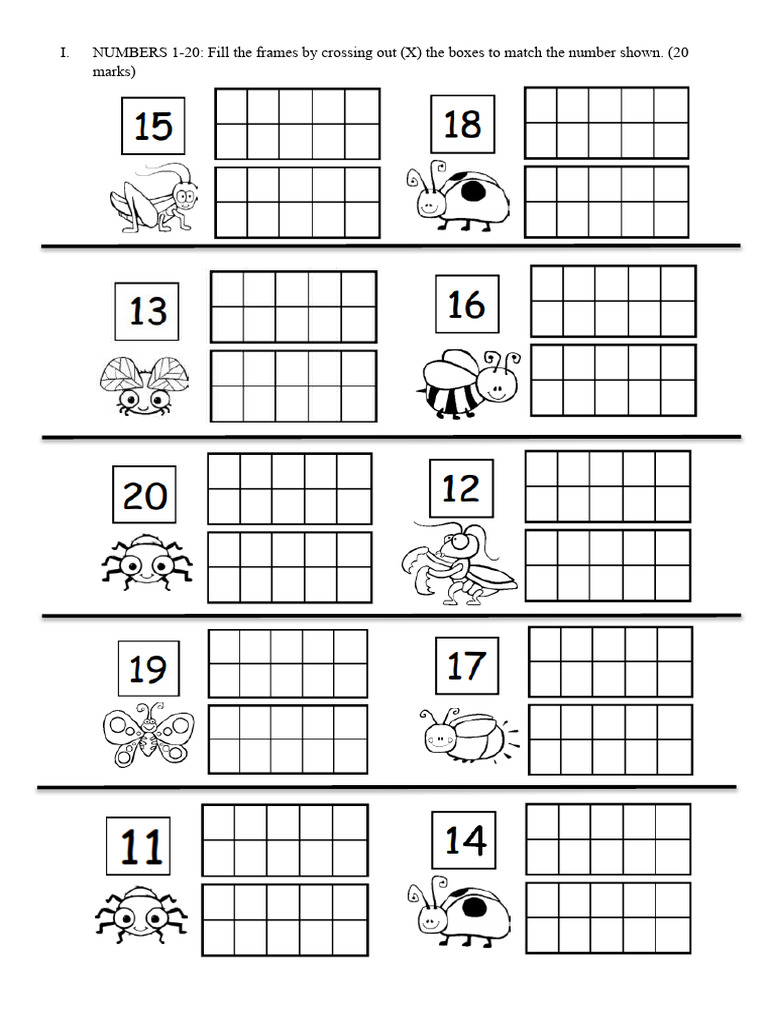 K2 Math Assessment Worksheet | PDF