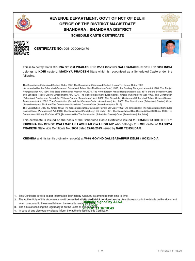 Revenue Department, Govt of NCT of Delhi Office of The District ...