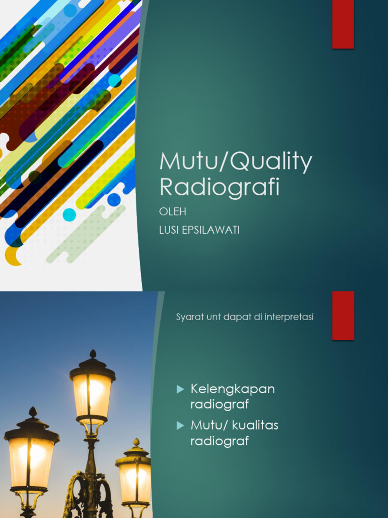 Mutu Radiograf | PDF