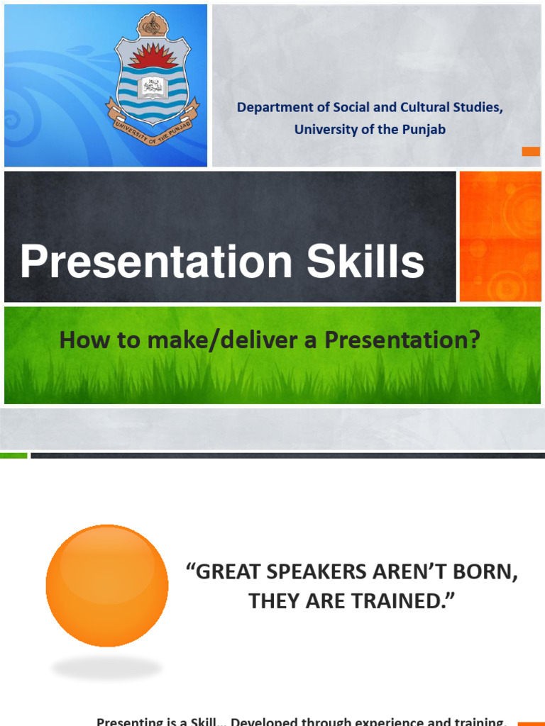 Presentation Skills | PDF | Microsoft Power Point | Attention