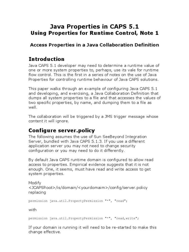 Java Properties Note | PDF | Java (Programming Language) | Runtime System