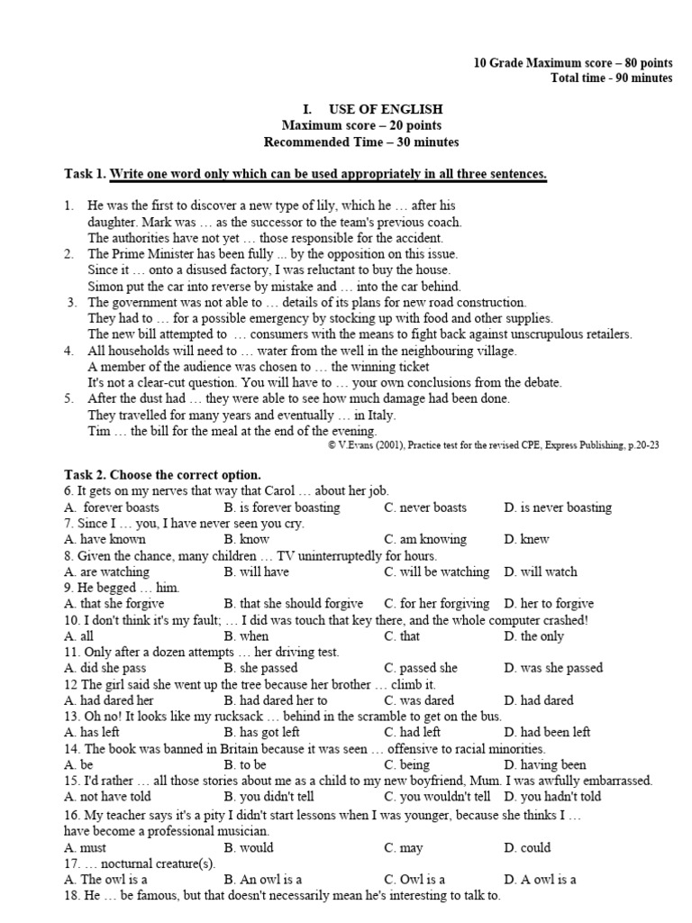 Eng10 1 Tasks | PDF | Academic Degree | Postgraduate Education