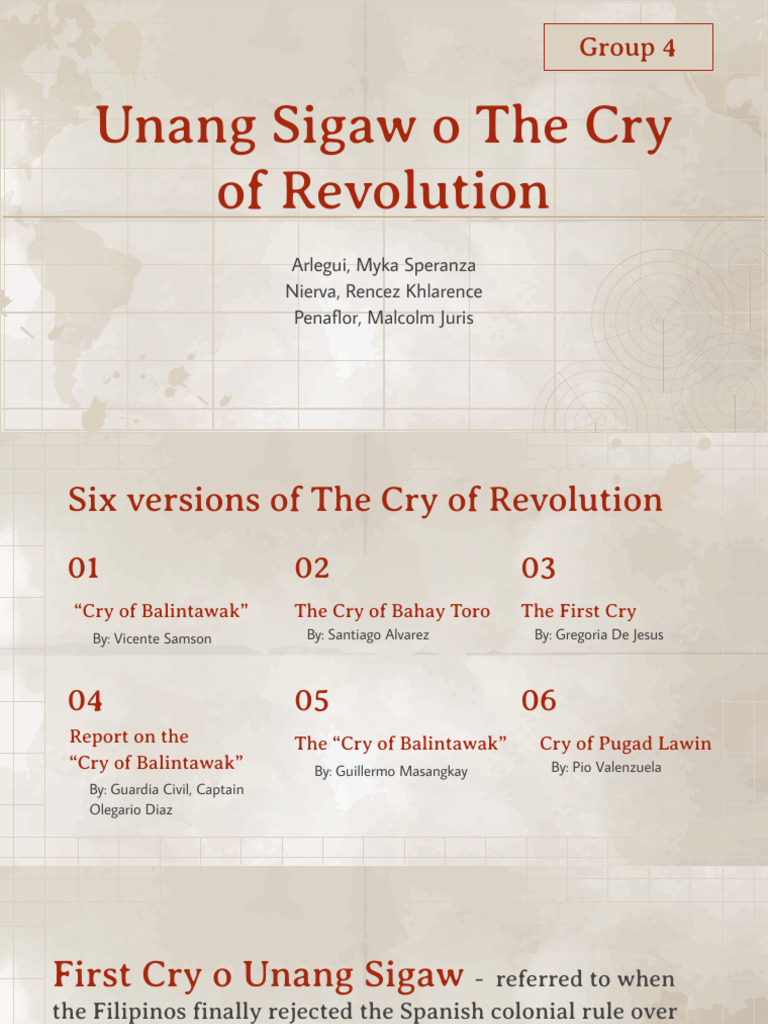 Group 4 - The Cry of Revolution, History of The Filipino People, and ...