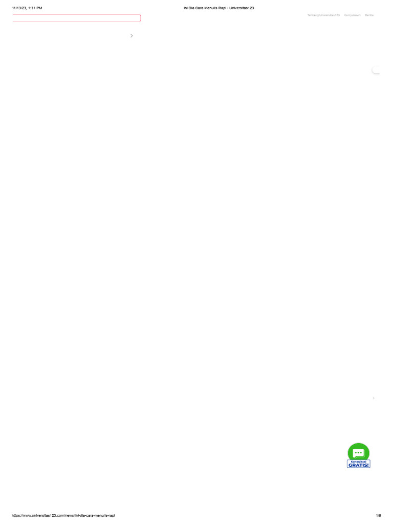 Ini Dia Cara Menulis Rapi - Universitas123 | PDF