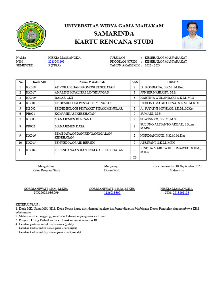 Cetak Kartu Rencana Studi | PDF