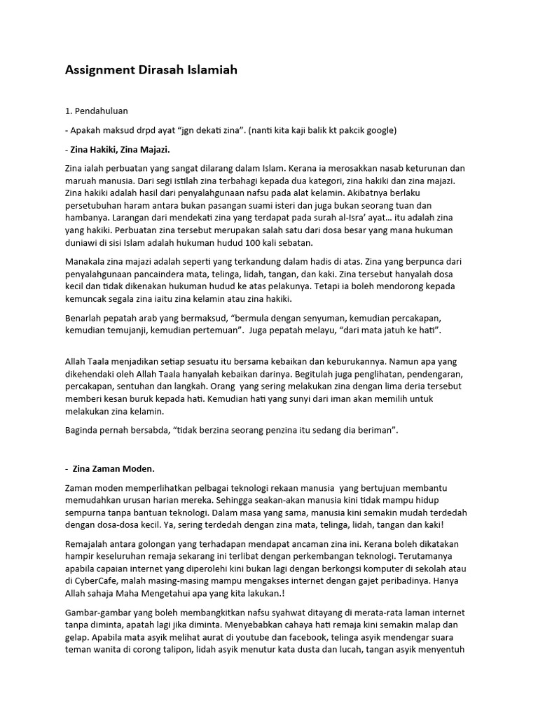 Memahami Zina Majazi dalam Islam | PDF