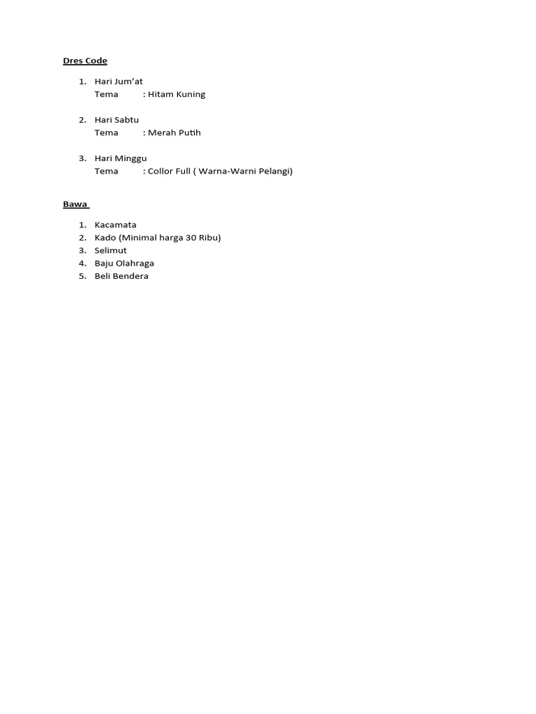 Dres Code | PDF