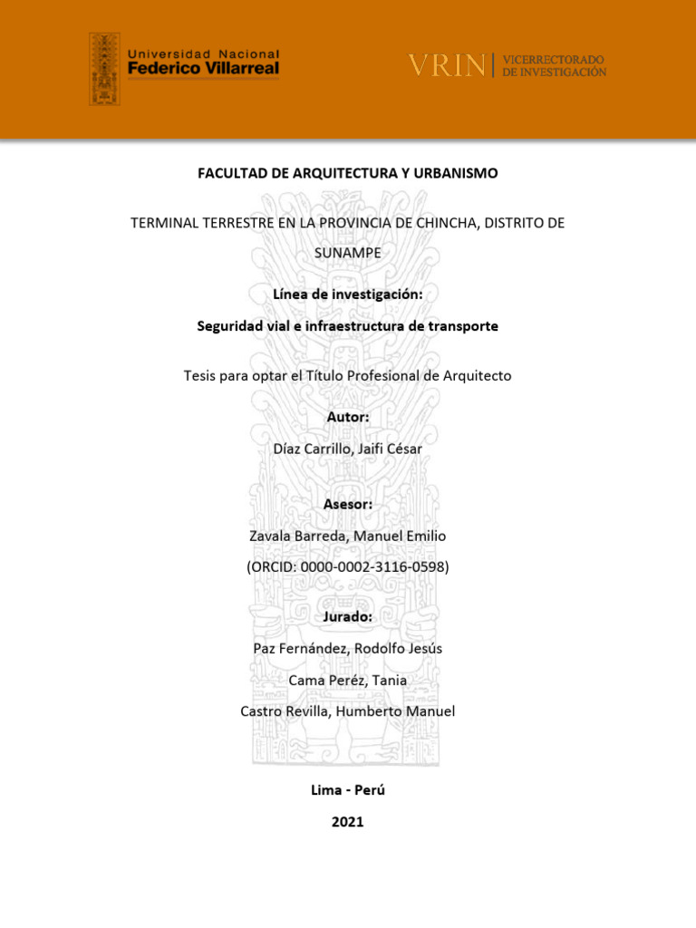 UNFV_FAU_Diaz_Carrillo_Jaifi_Titulo_profesional_2021 | PDF | Transporte ...