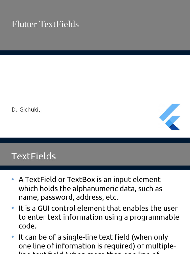 Flutter TextFields 1 | PDF | Icon (Computing) | Computer Engineering