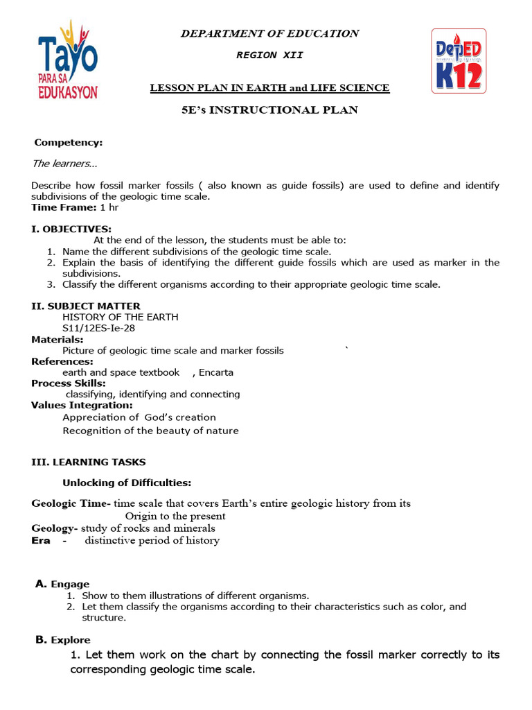 S11&12ES Ie 28 | PDF | Geologic Time Scale | Fossil