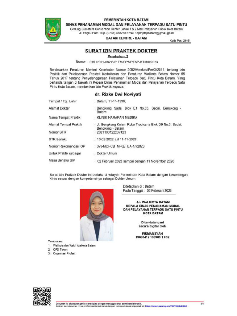 A3.sip Dokter Umum | PDF