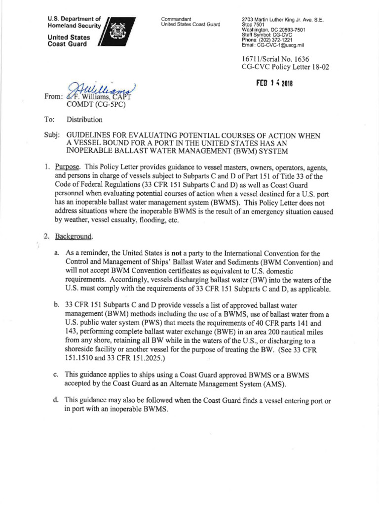 03-2018CG-CVCPolicy-Ltr-18-02-Inoperable-BWTS.pdf | PDF