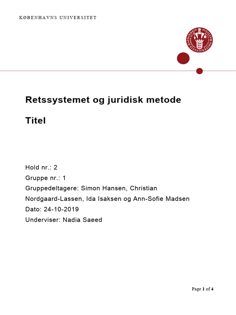 A4 Opgave Skabelon | PDF