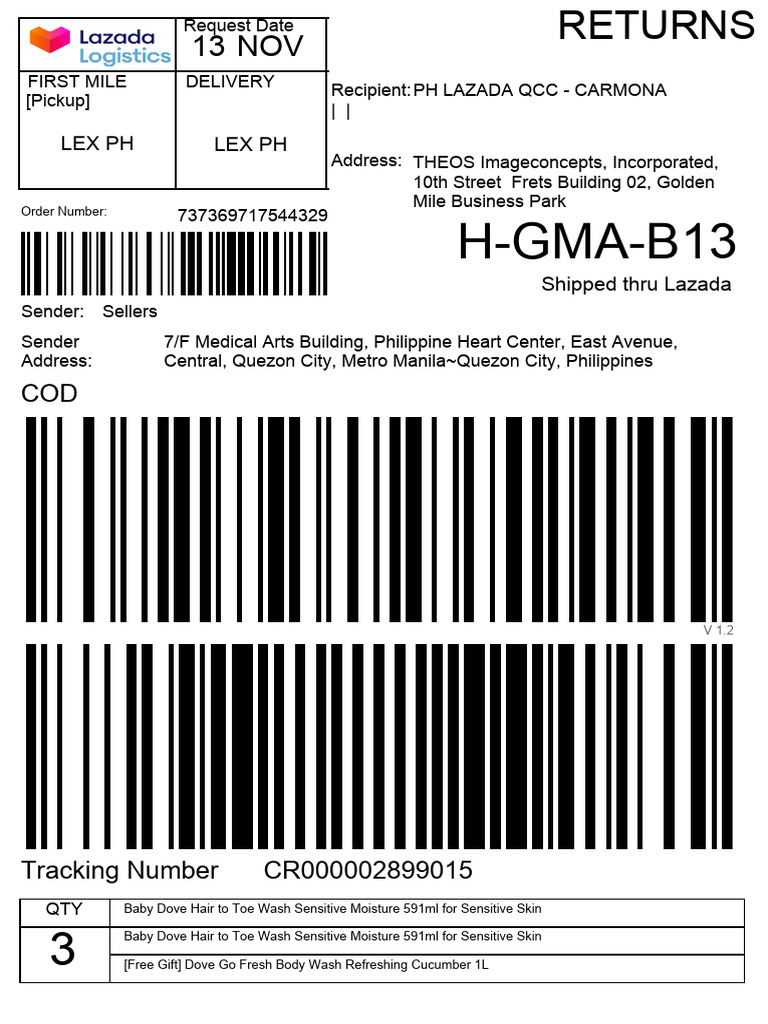 Lazada Order Tracking Information | PDF
