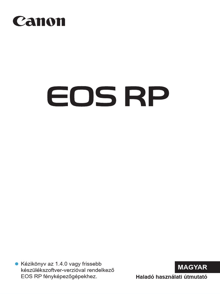 EOS RP Advanced User Guide HU | PDF