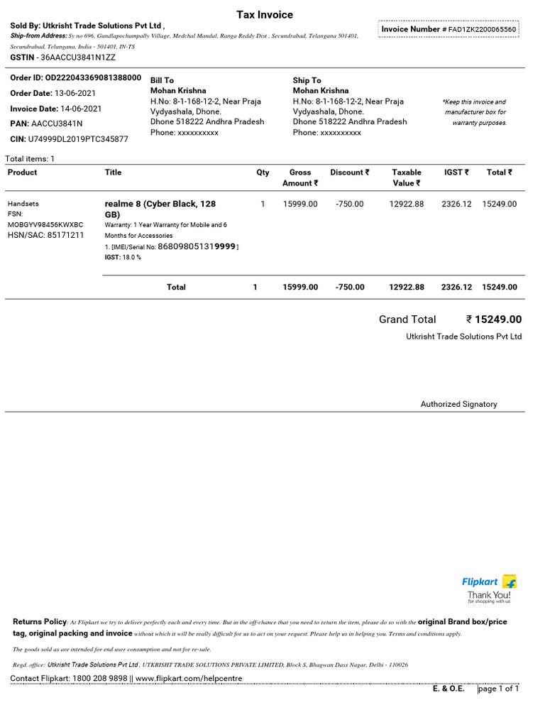 Realme Bill | PDF | Economies | Taxes