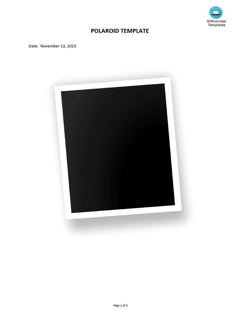 Polaroid - Template 1 | PDF