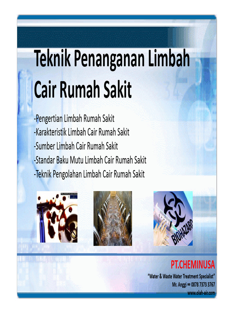 MR. ANGGI - Teknik Penanganan Limbah Cair Rumah Sakit 2 | PDF | Griya & Taman