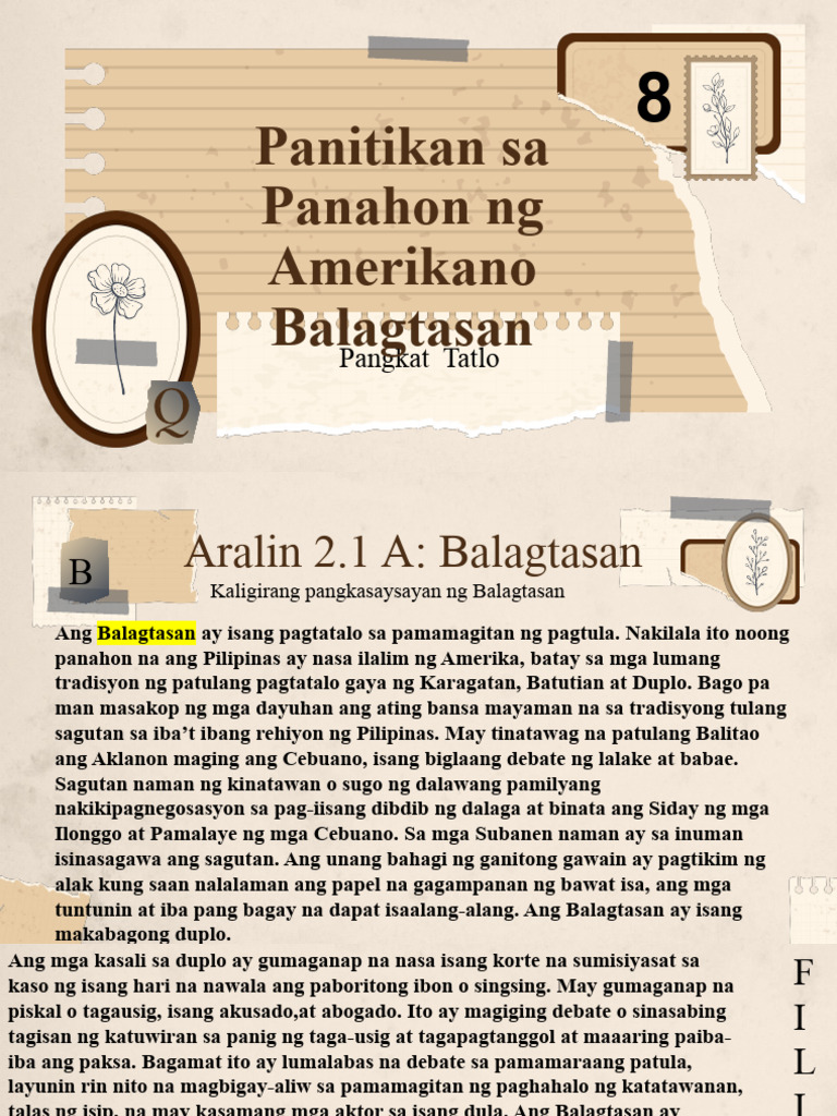 Filipino Reporting 8 | PDF