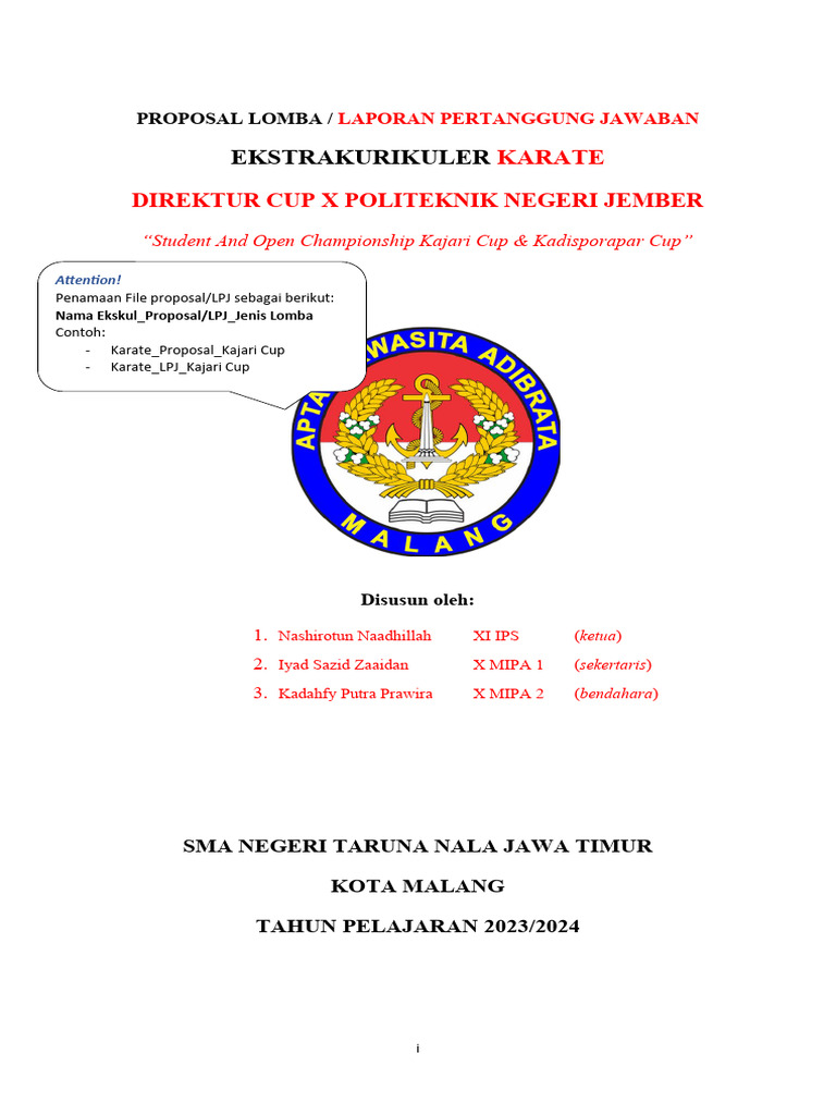 Format Proposal Ekskul | PDF