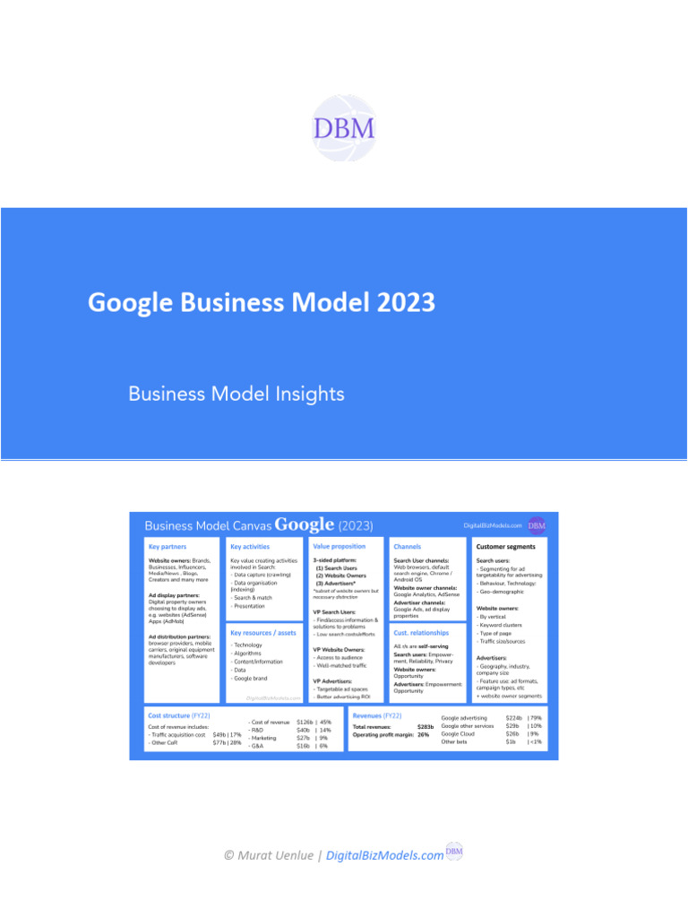 Google Business Model | PDF | Advertising | Market Segmentation