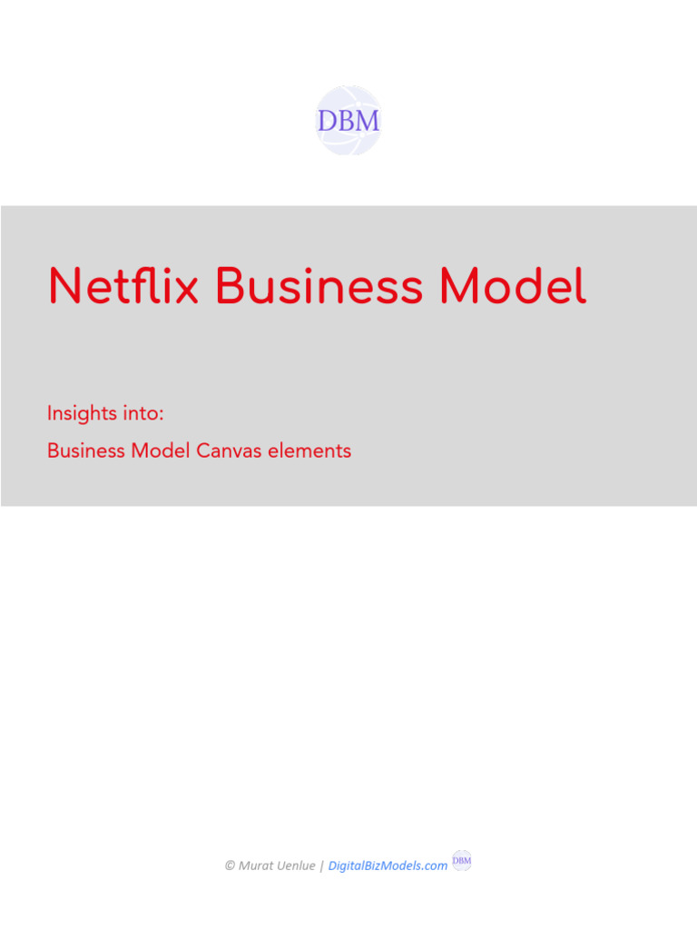 Netflix Business Model Insights | PDF | Netflix | Business Model