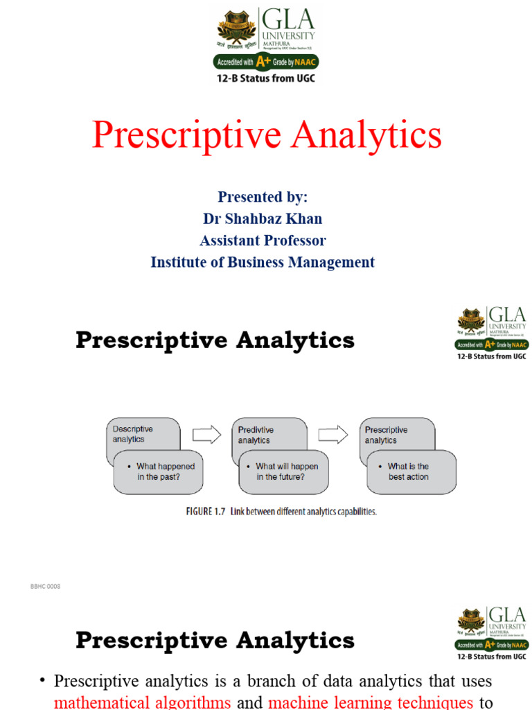 Prescriptive Analytics | PDF | Analytics | Mathematical Optimization