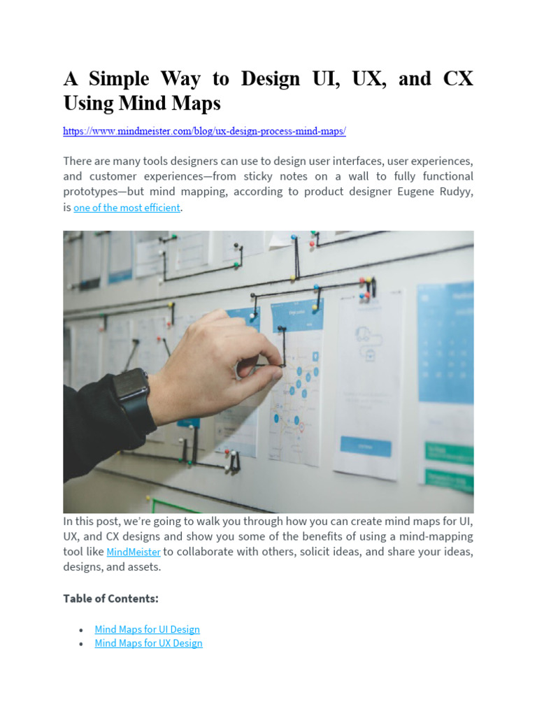 A Simple Way To Design UI, UX, and CX Using Mind Maps | PDF | User ...