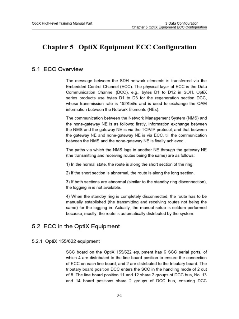 OptiX Equipment ECC Configuration Guide | PDF | Computer Network ...