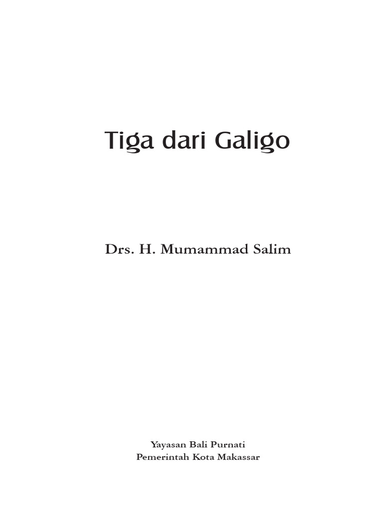 Tiga dari Galigo: Warisan Budaya Bugis | PDF | Kajian Bahasa Asing ...