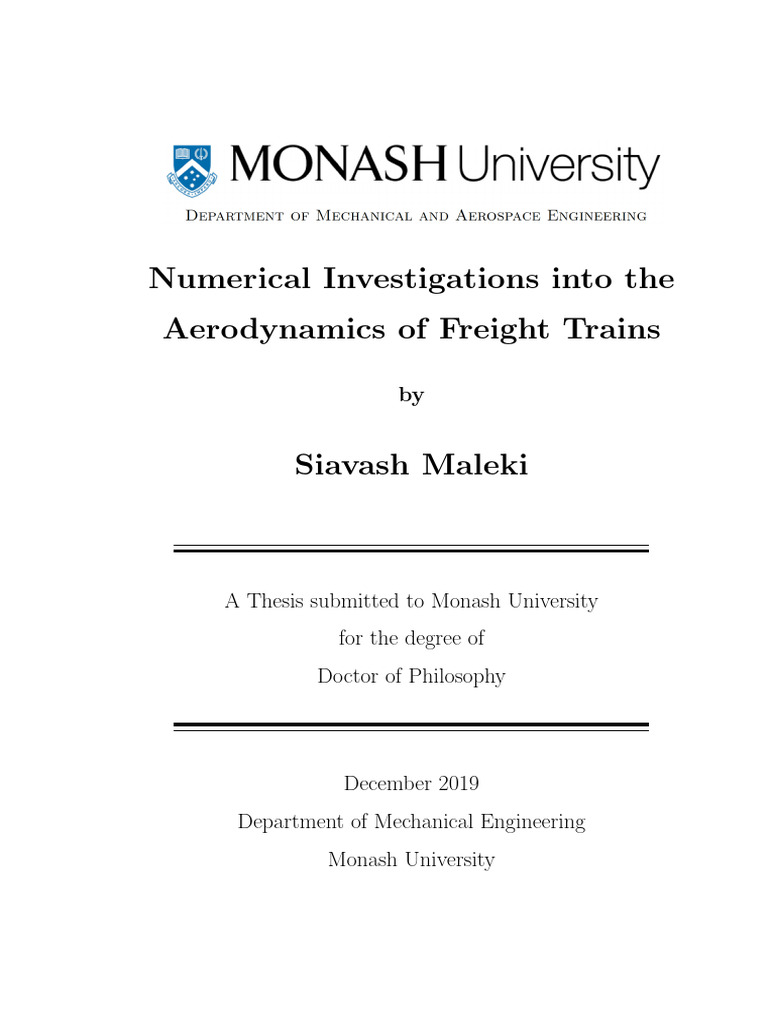 PhD_Thesis_Siavash_Maleki_Final | PDF | Computational Fluid Dynamics | Vortices