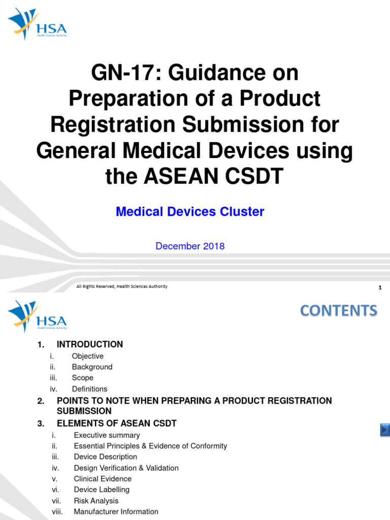 GN 17 Guidance On Preparation of A Product Registration Submission For ...
