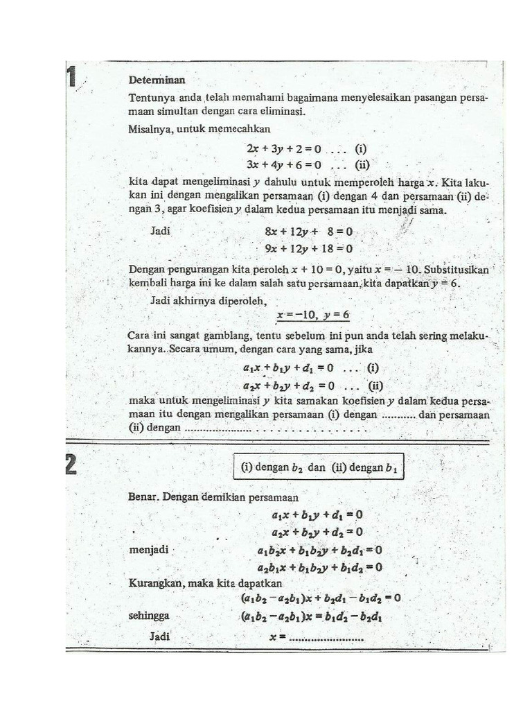 Determinan Orde 2 | PDF