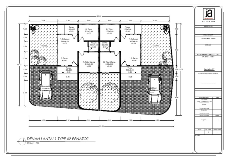 Denah Rumah BTN Penatoi Kabupaten Bima NTB | PDF