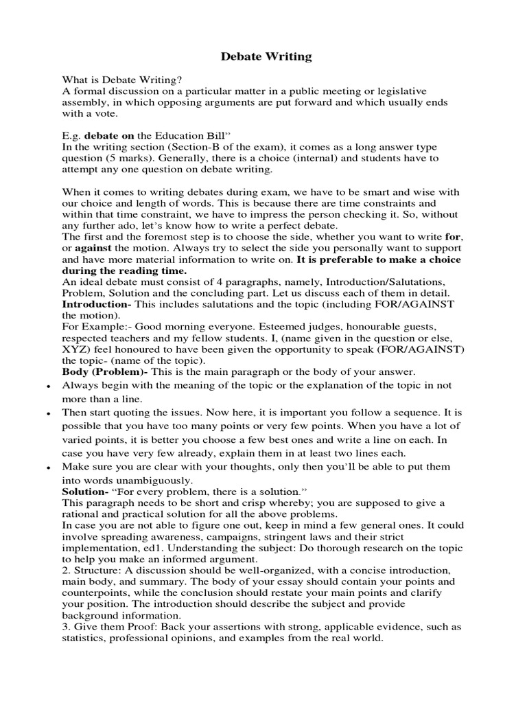 Debate Writing | PDF | Social Media | Popular Culture & Media Studies