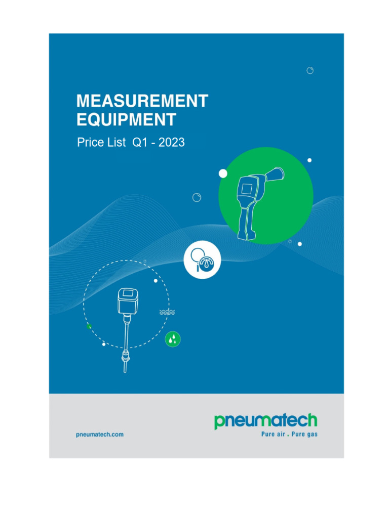 Pneumatech Price List Measurement Equipment - Q1 - 2023 | PDF | Usb | Flow Measurement