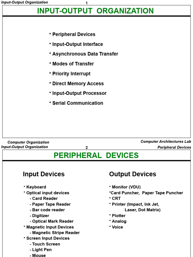 Coa Unit-4 Notes | PDF | Input/Output | Central Processing Unit Coa Unit-4 Notes | PDF | Input/Output | Central Processing Unit
