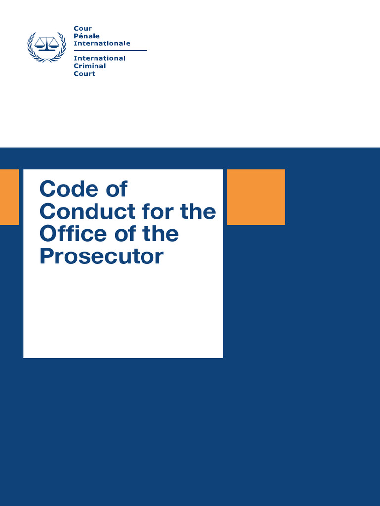 Code of Conduct For The Office of The Prosecutor | PDF | Prosecutor ...
