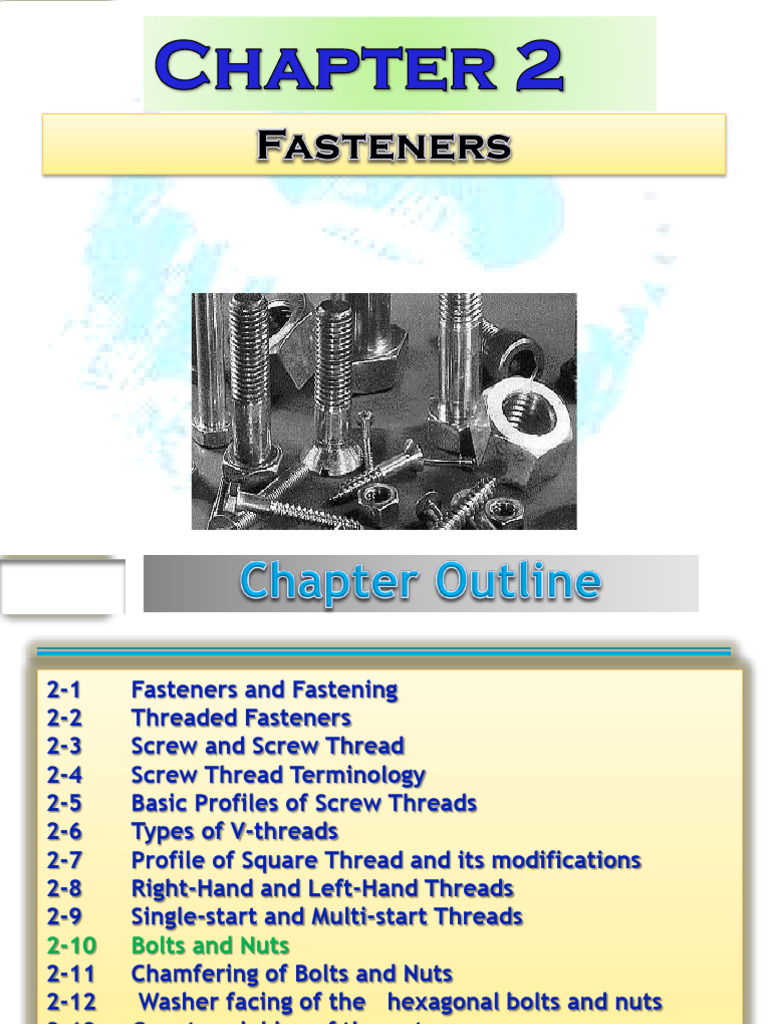 Fastner ch2 | PDF | Screw | Nut (Hardware)