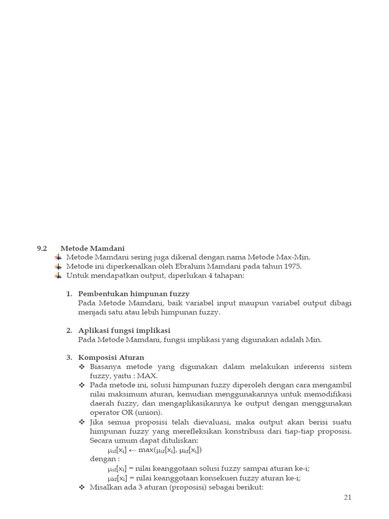Metode Mamdani Fuzzy | PDF