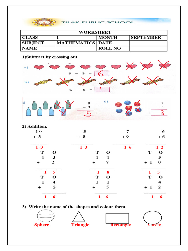 Maths Revision Paper, STD 11 | PDF | Shape | Geometry
