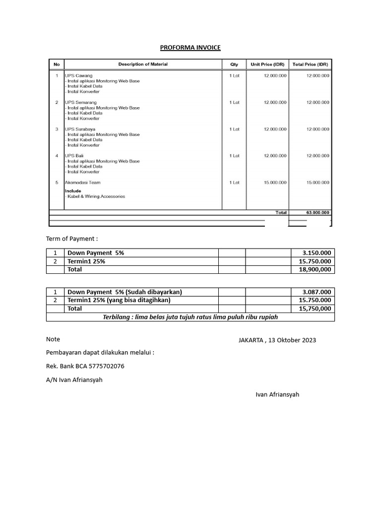 Invoice Jakarta | PDF