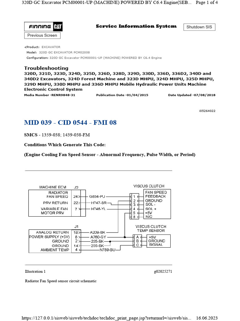 MID 039 - CID 0544 - FMI 08: Troubleshooting | PDF | Electrical Connector | Switch