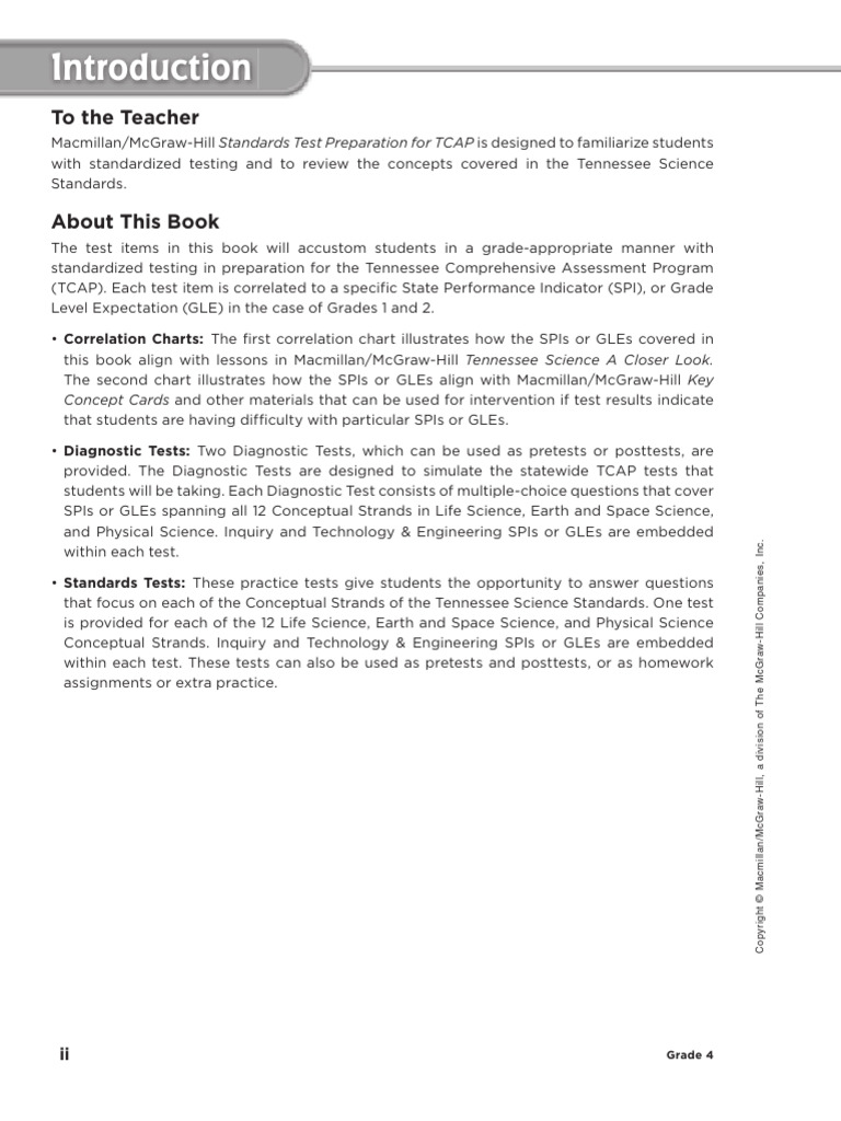 TN Science - A Closer Look Grade 4 - Test Prep Workbook - PDF Room ...