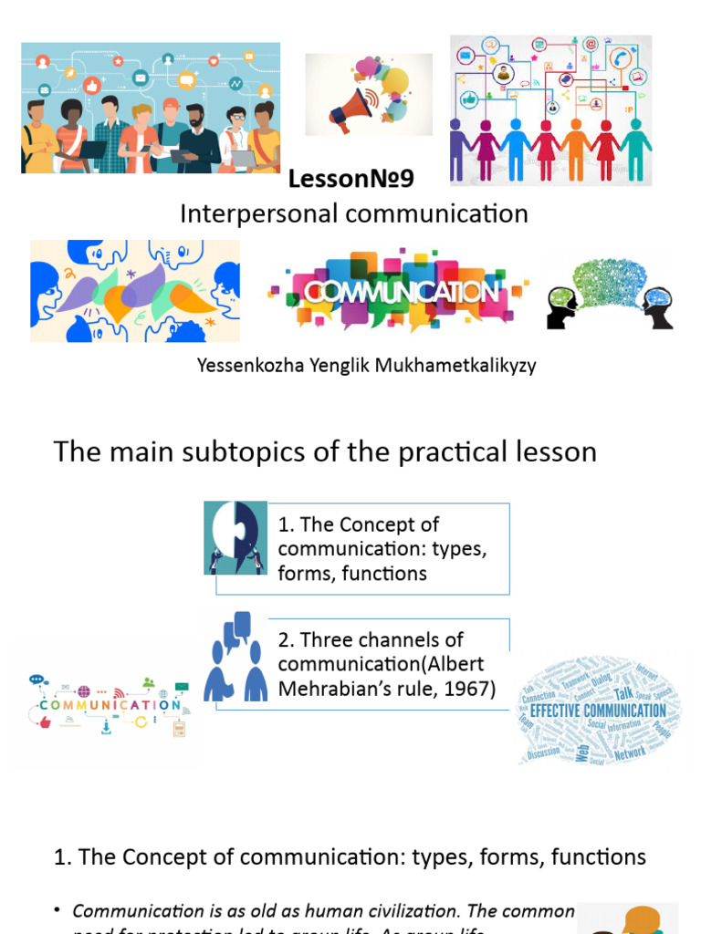 Interpersonal Communication 9 | PDF | Communication | Nonverbal ...