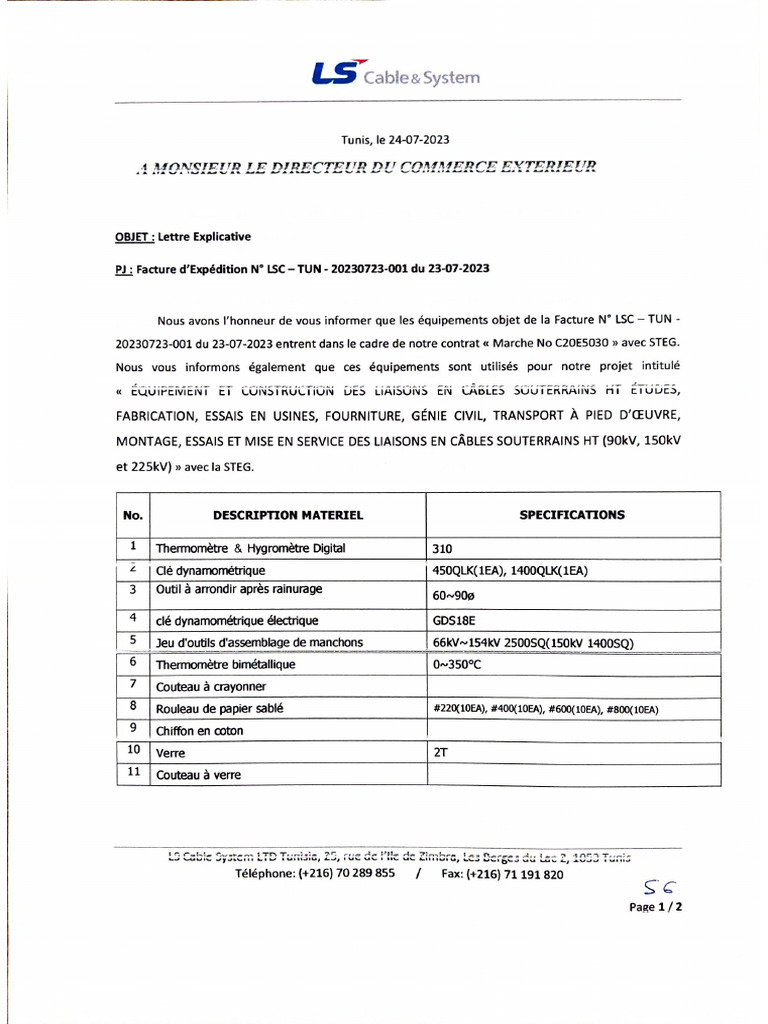 Lettre Explicative (20230724) | PDF