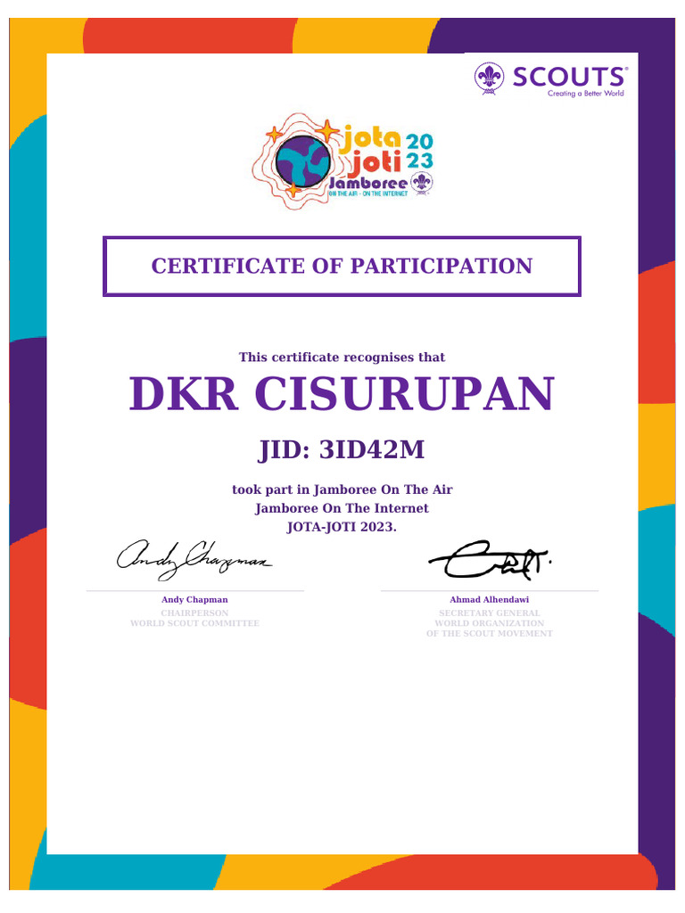 Jota Joti Certificate | PDF