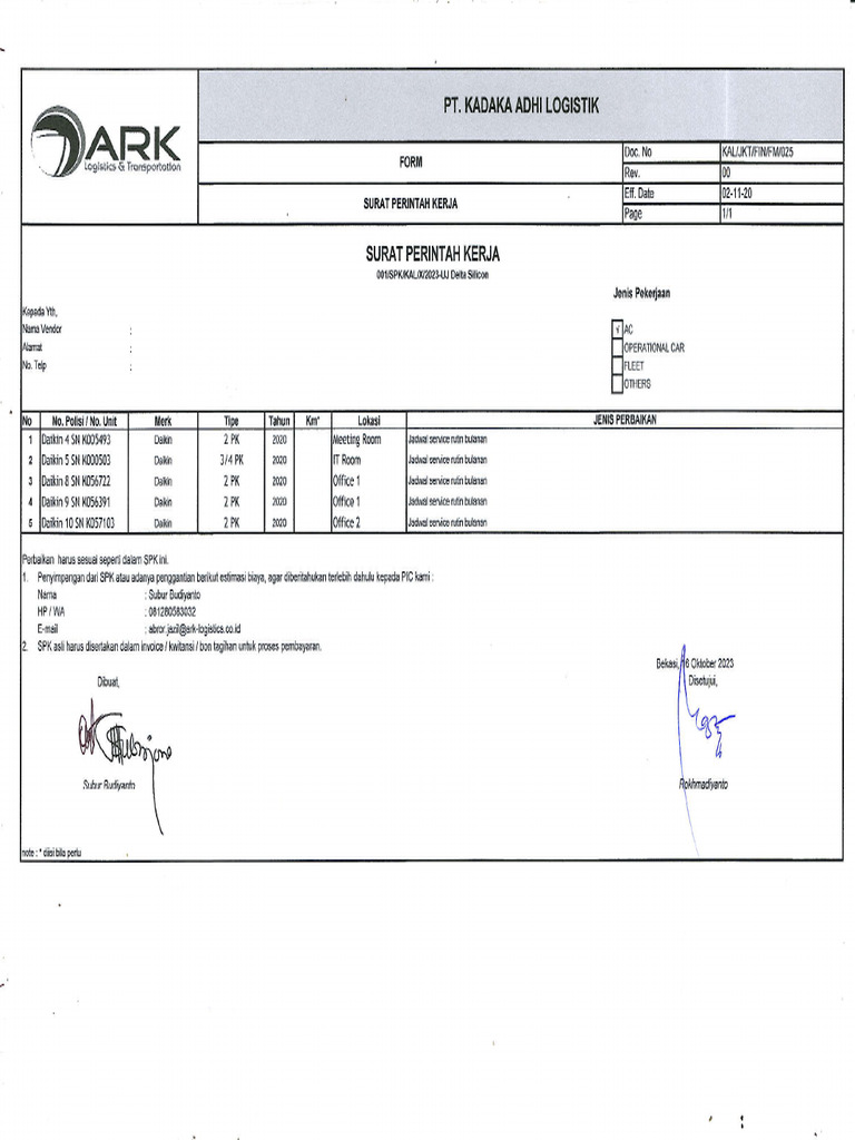 001-Spk-Kal-X-2023 SPK Ac Per Okt'23 | PDF