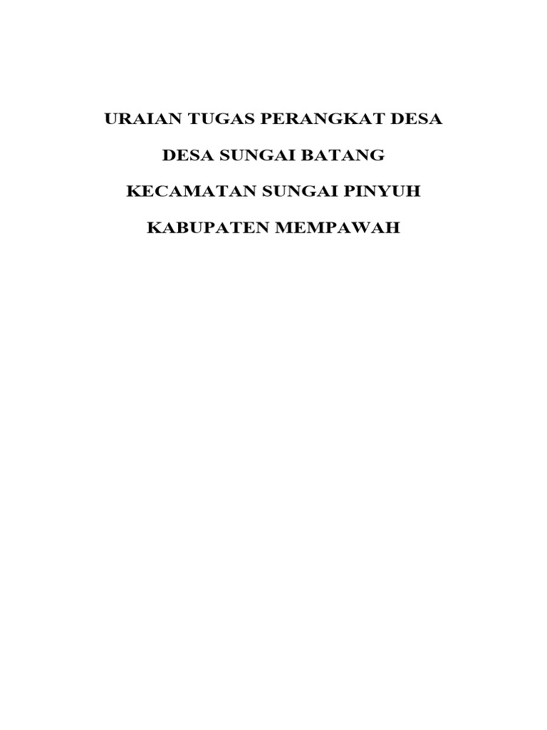 Tugas dan Kewenangan Kepala Desa | PDF | Politik